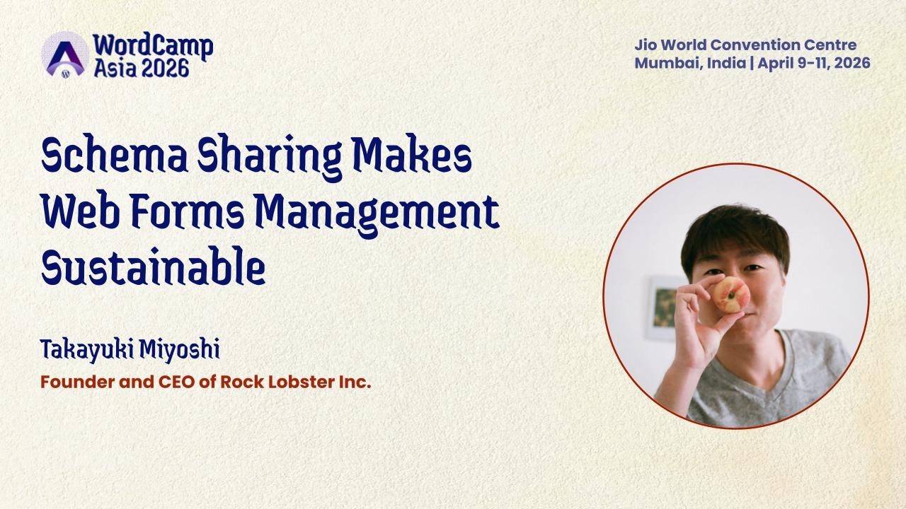 WordCamp Asia 2026: Takayuki Miyoshi 