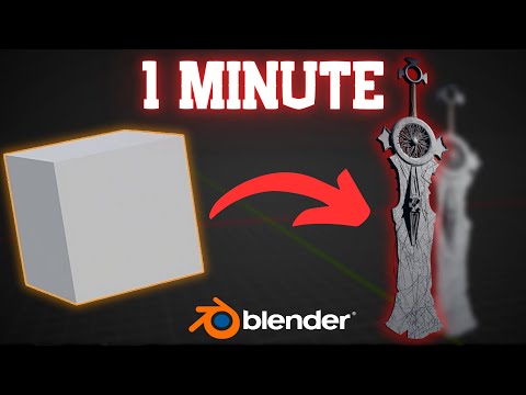 Create Game Weapons in Blender in 1 Minute!