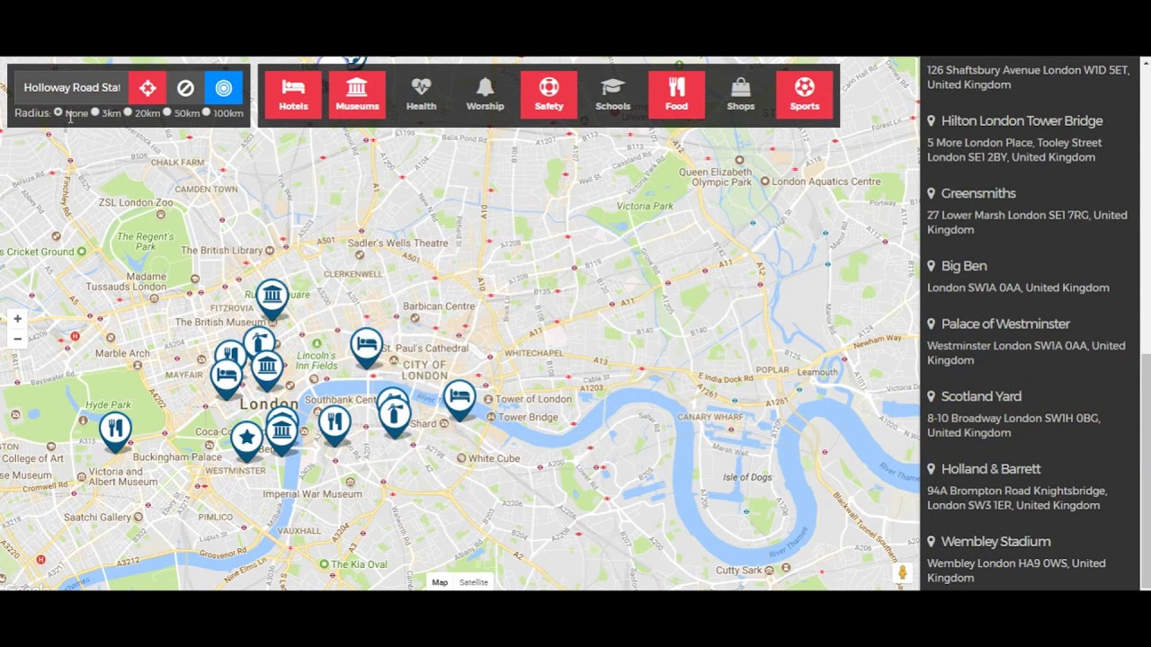 Activ'Map jQuery Plugin - Nearby Places | DEMO