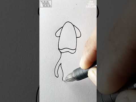 Simple Drawing Shorts || Squid Drawing Shorts || Window Art #shorts #video
