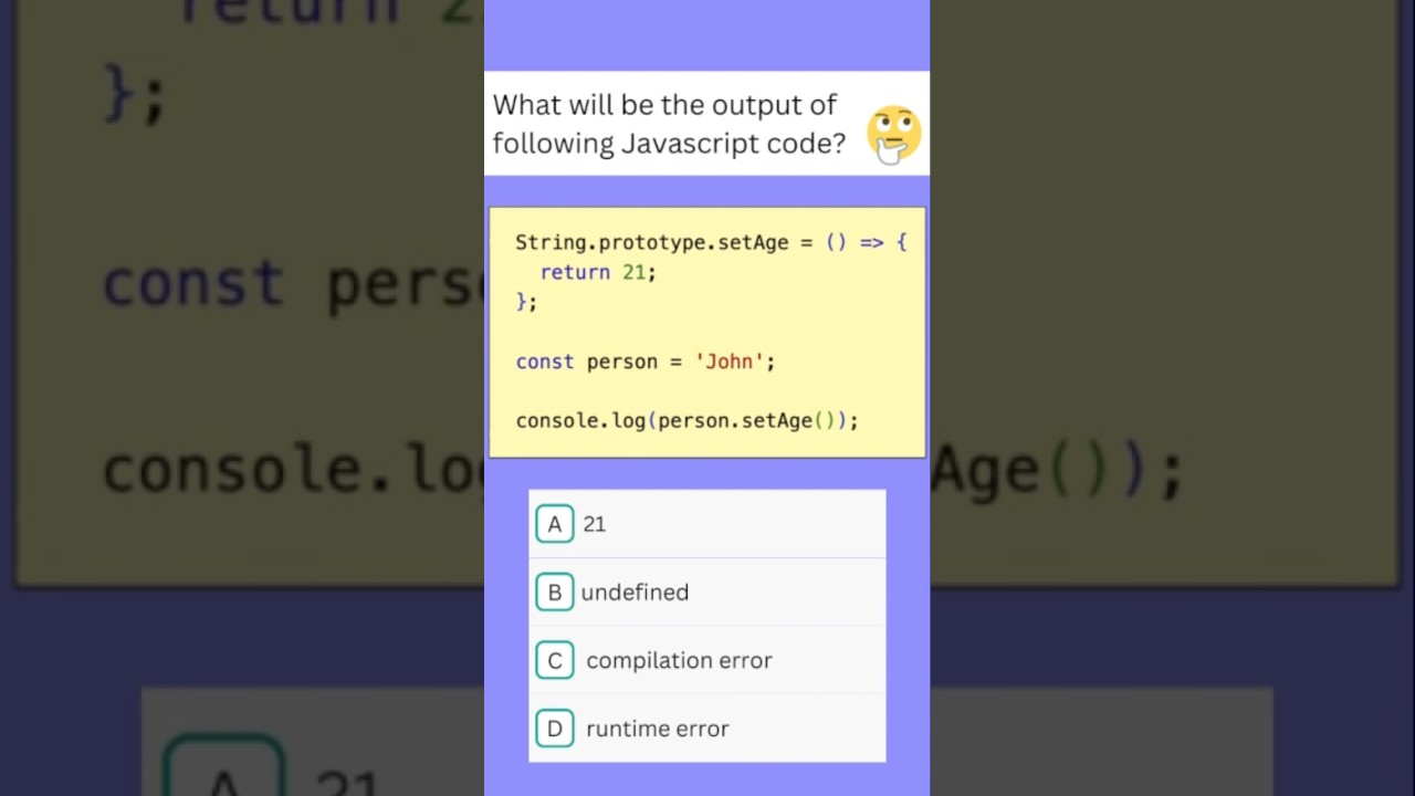 javascript mcq questions part 15 | javascript concepts #javascript #mcq #javascriptquiz