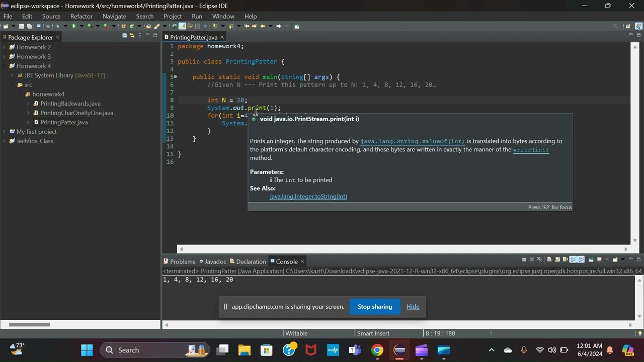 Techfios Homework 4 Java