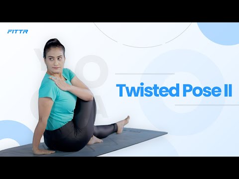 How To Do Twisted Pose II/ Vakrasana 2 | Exercise Video