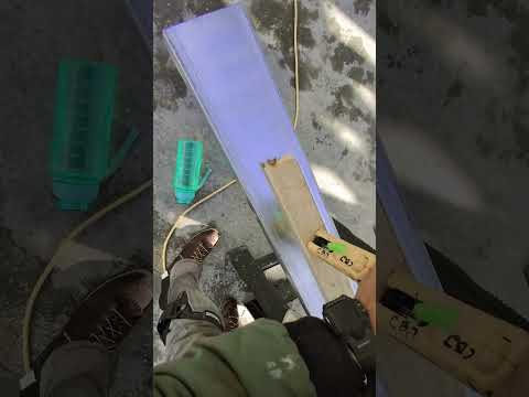 @dewalttv automatic feed 3/4 plywood to 16 gauge metal #construction #constructiontools #framing