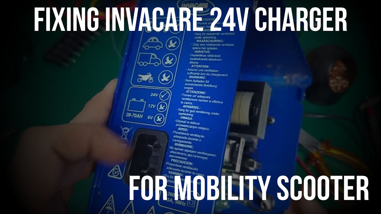 Fixing 24V Invacare Mobility Scooter charger feat.  Leaked Cap