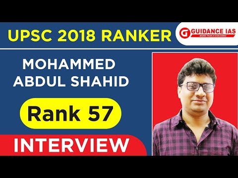 Mohd. Abdul Shahid IAS / UPSC 2018 Ranker Interview by Himanshu Sir | Guidance IAS