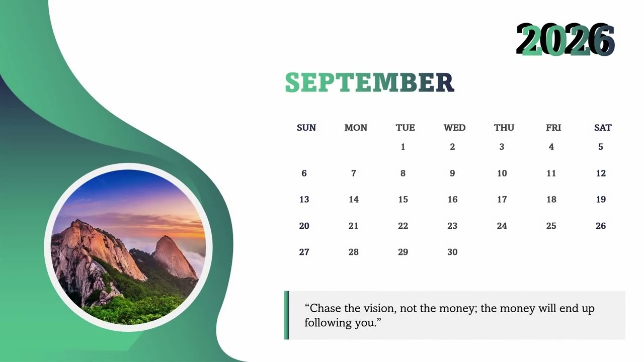 Calendar 2026 PowerPoint Presentation