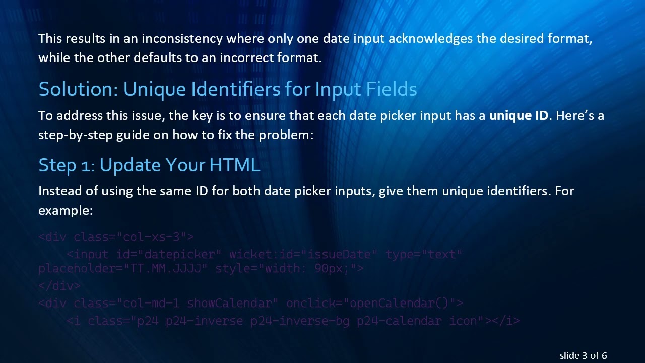 Fixing the Datepicker Format Issue in jQuery Modal Dialogs