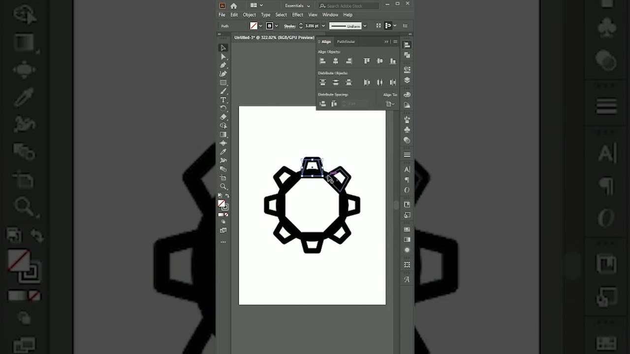 learn how to make Settings like icon #lineicon #gear #graphicdesign #icon #vector