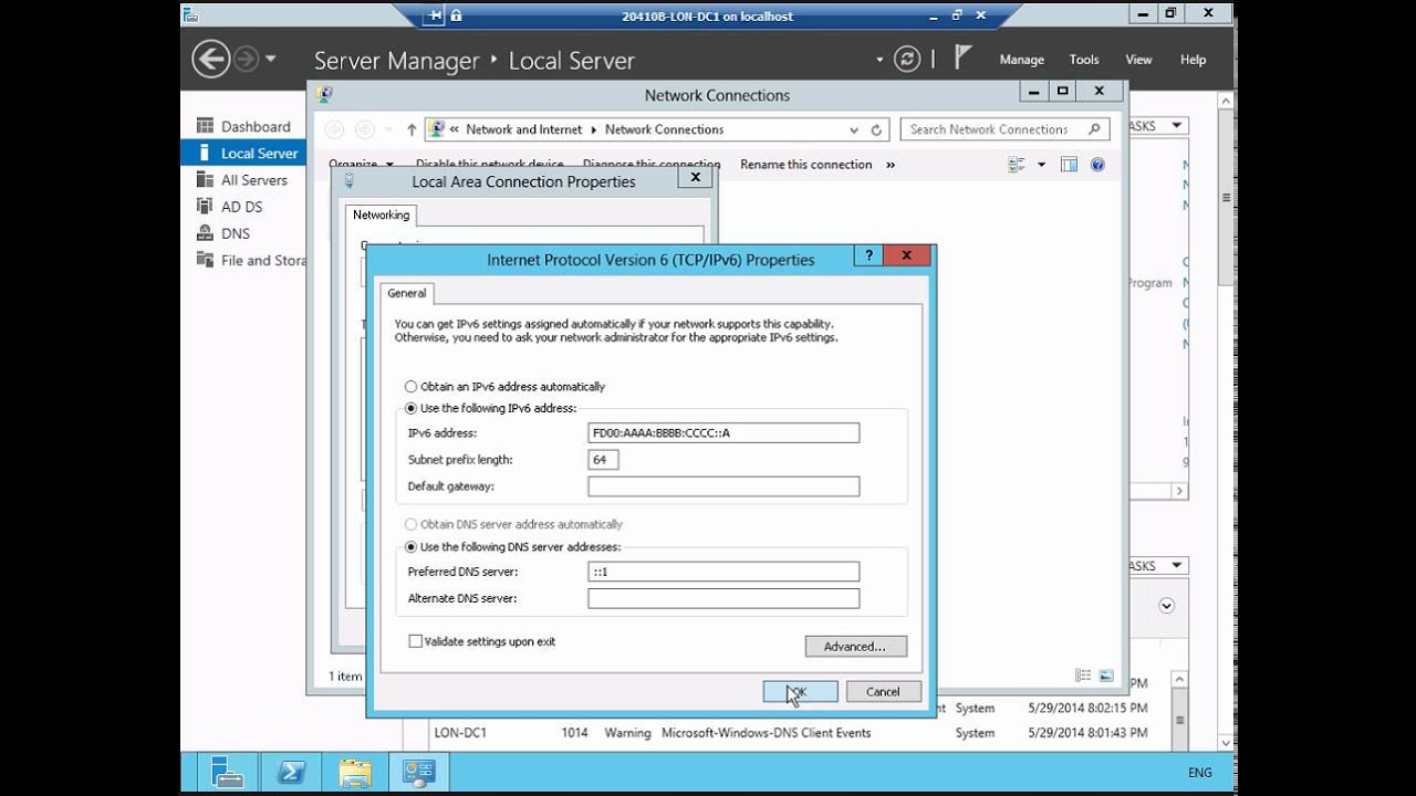 Windows Server 2012 ipv6 configuracion