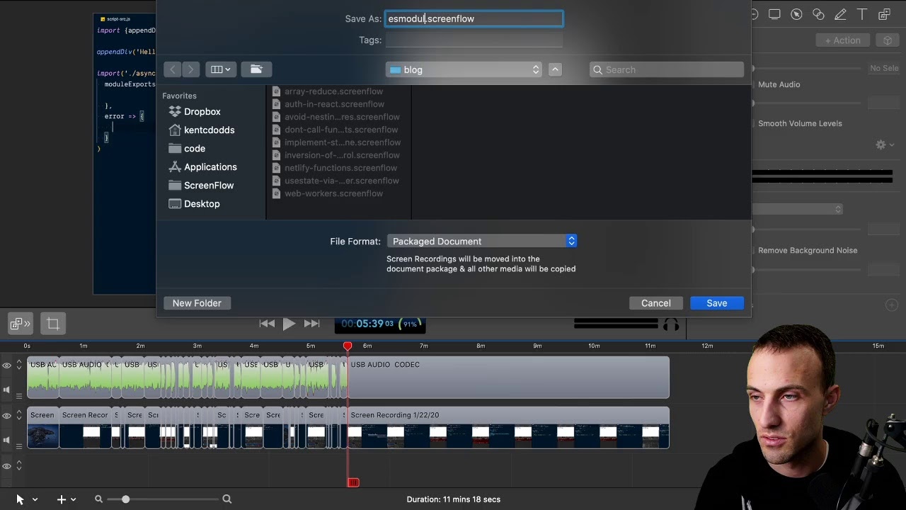 Recording an egghead video