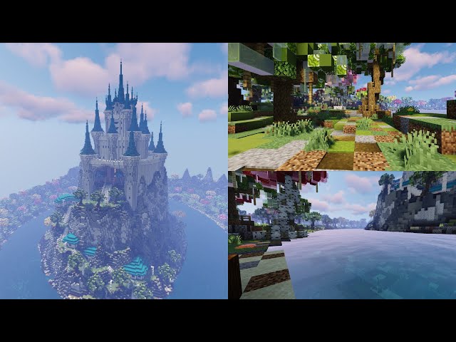 Fantasy castle and small forest - [Timelapse + Download] Minecraft Map