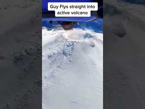 Guy flys into an active volcano ๐ ๐ณ #shorts