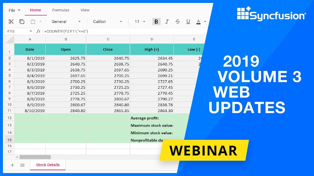 2019 Volume Three - WEB (Javascript) Updates
