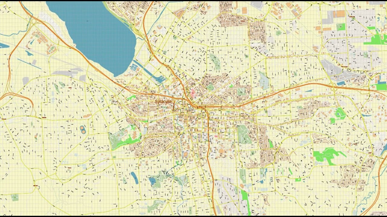 Syracuse New York US map vector gvl17b ai 10 ai pdf