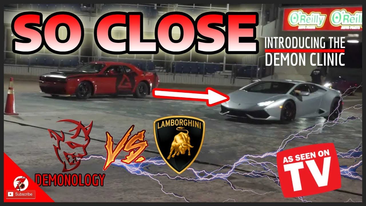 Supercharged Lamborghini Huracan Drag Races Dodge Demon, Humiliation ...