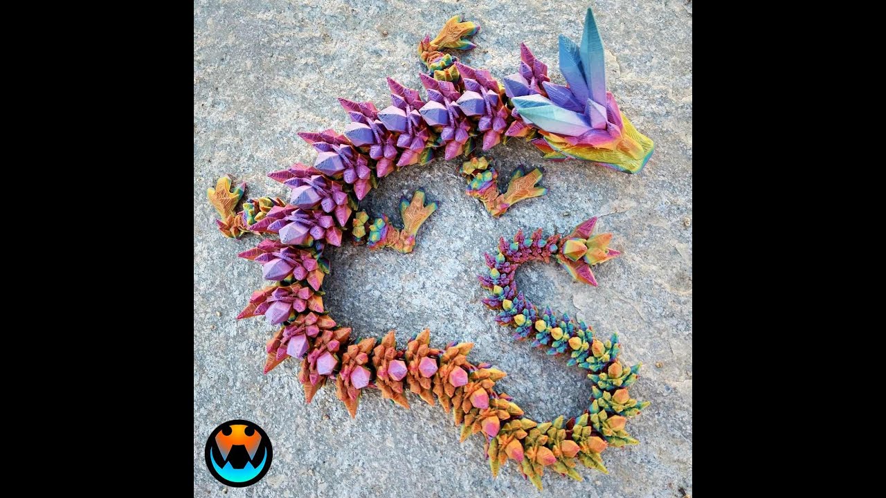 3d print Crystal dragon by cinderwing3d