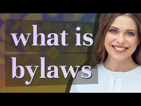 Bylaws | meaning of Bylaws