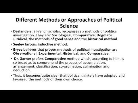 Scope and Approaches of Political Science