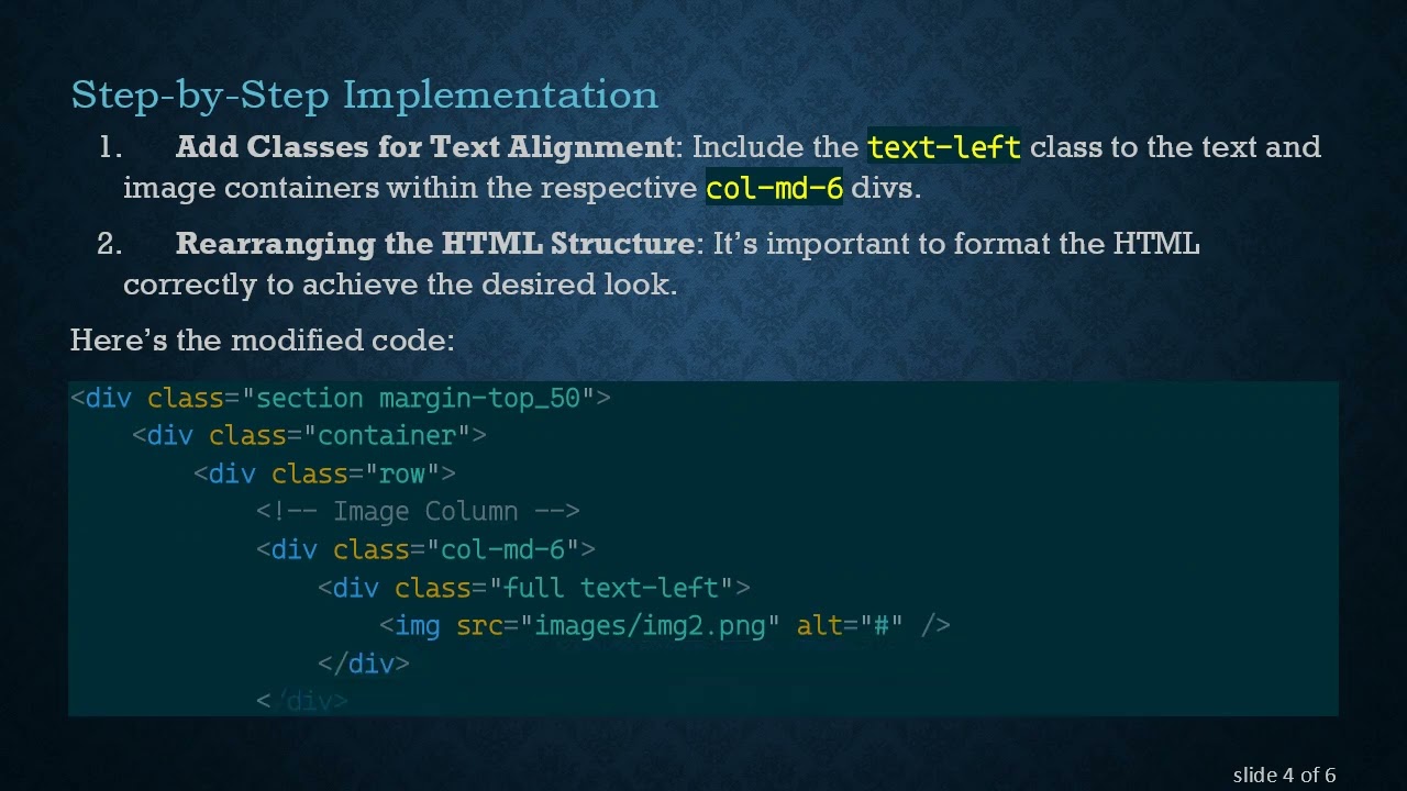 How to Easily Change the Image Positions in Bootstrap HTML