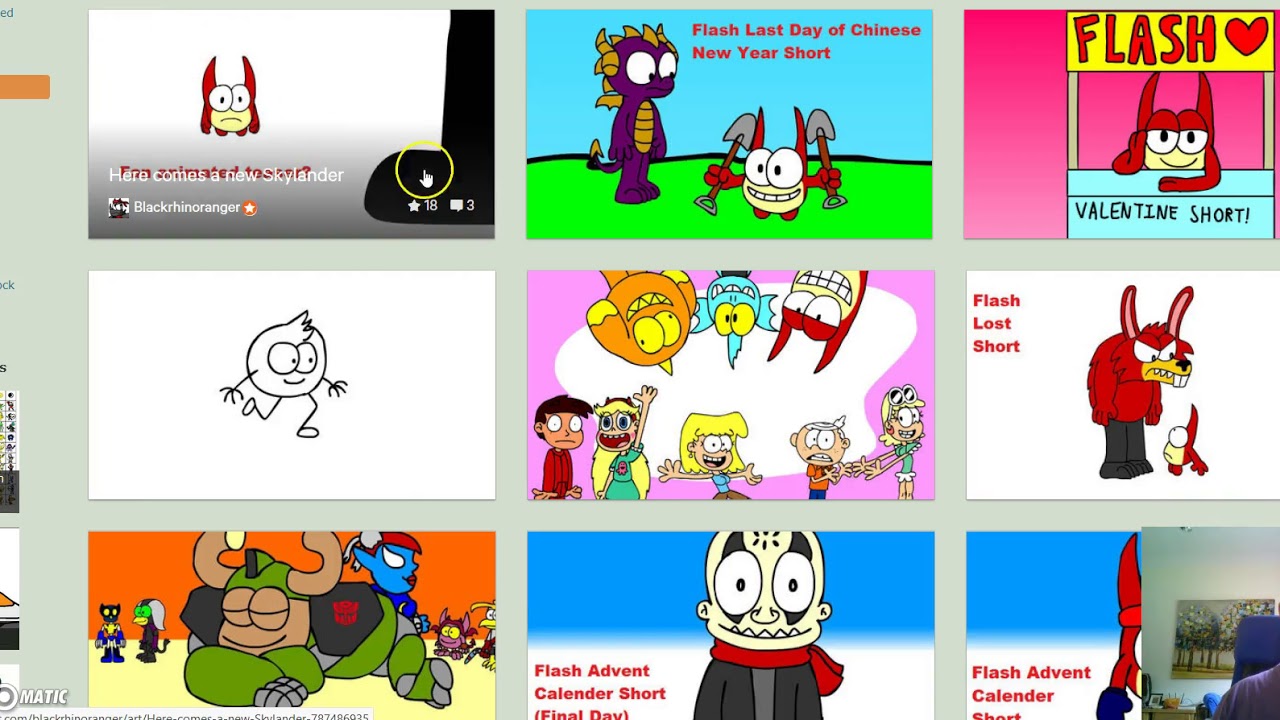 Flash problem on Deviantart