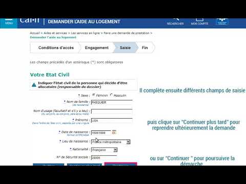 Caf.fr - Faire une demande d'apl
