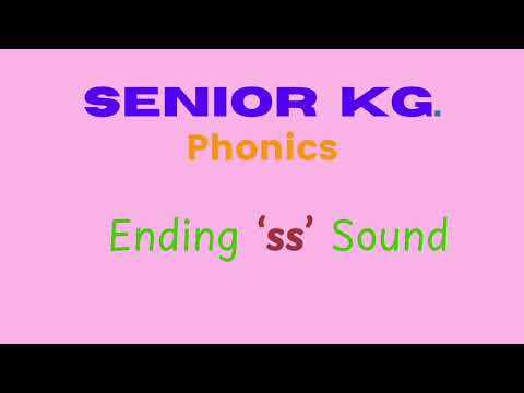13 | Ending 'ss' Sound 🌟 | Senior KG. Phonics | Prep Phonics