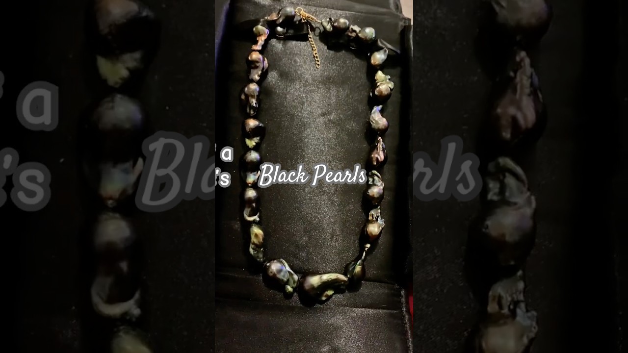 Viral Black Pearl Necklace  #jewelry