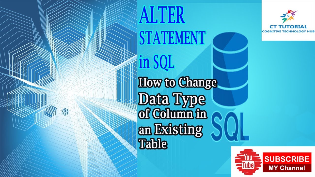 SQL-How to Change Data Type of Column|SQL-Alter Table|PHPMyADMIN-Change Data Type of Column|SQLBasic