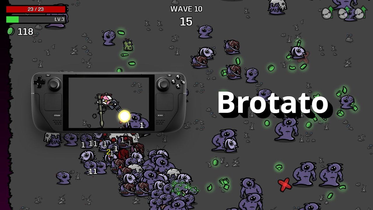 Brotato is absolutely crazy (Steam Deck)