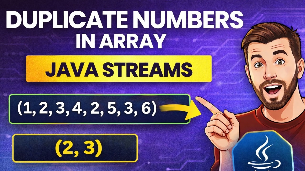 Find Duplicate Numbers in an Array Using Java Streams | Java Interview Program