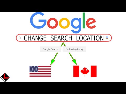 Change Google Search location. Google in different countries.