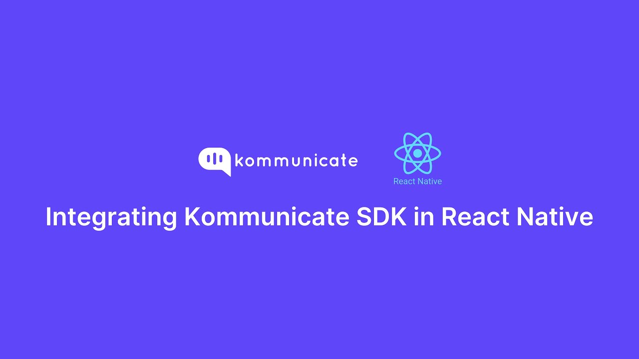 Integrating Kommunicate SDK in React Native