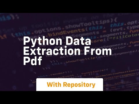 python data extraction from pdf