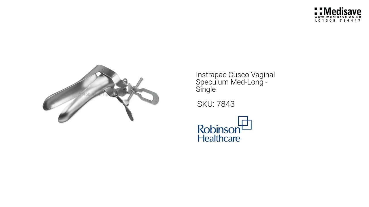 Instrapac Cusco Vaginal Speculum Med Long Single 7843