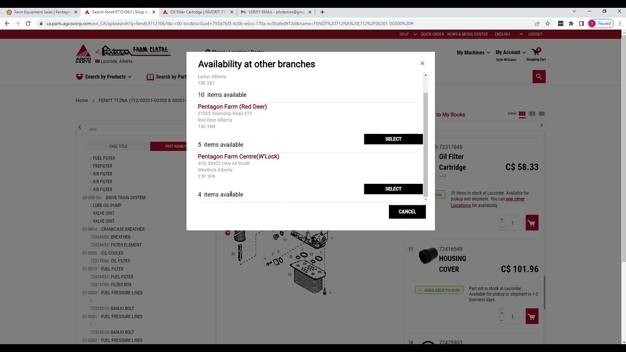 AGCO Parts E-Commerce Online Tutorial