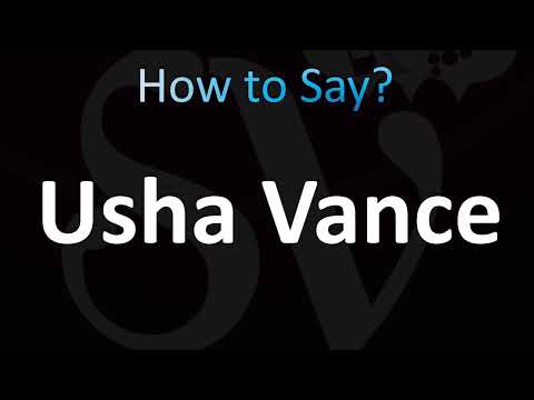 How to Pronounce Usha Vance (CORRECTLY!)