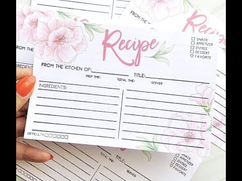 Custom DIY Recipe Card
