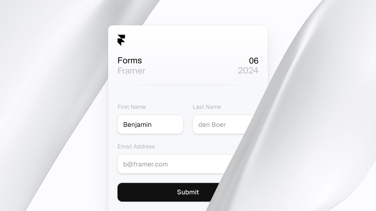 Framer Update: Forms