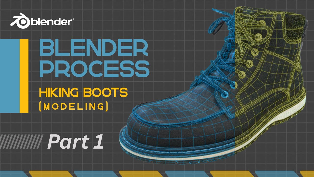 Blender Process - Hiking Boots (Part 1 - Modeling)