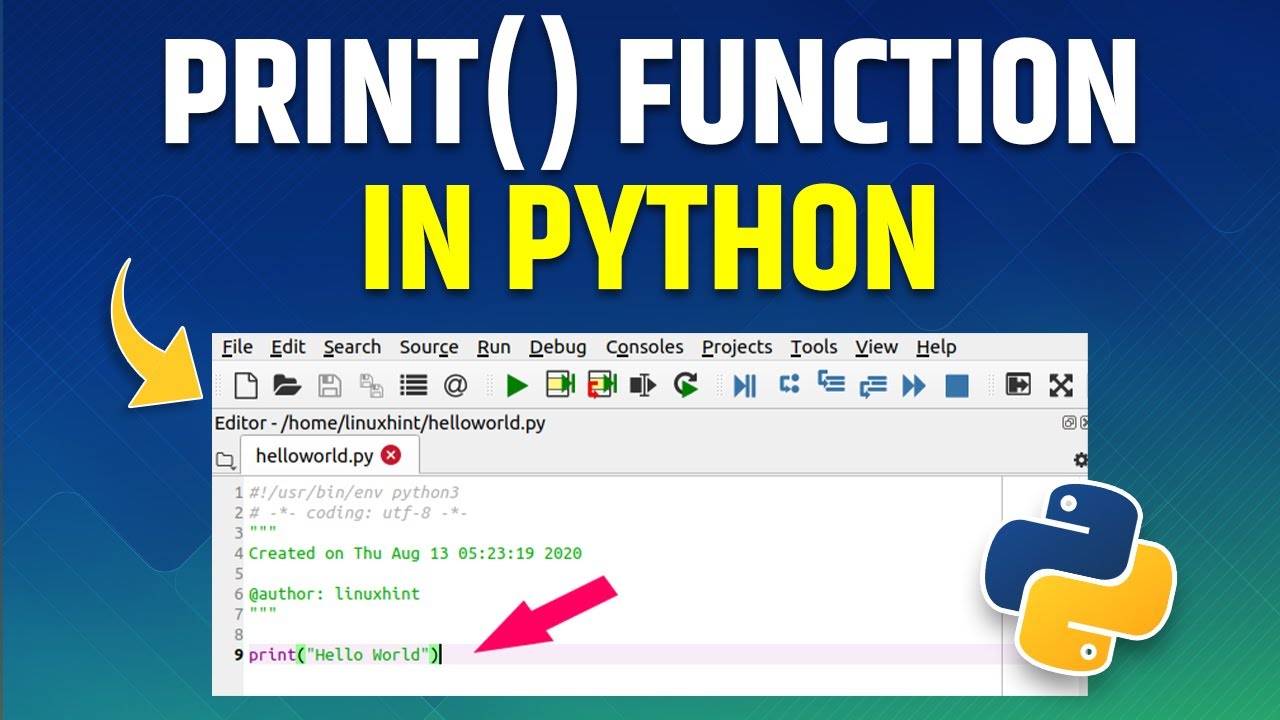 Python Print() Function - Learn Python Print Function in Hindi | Python Tutorials