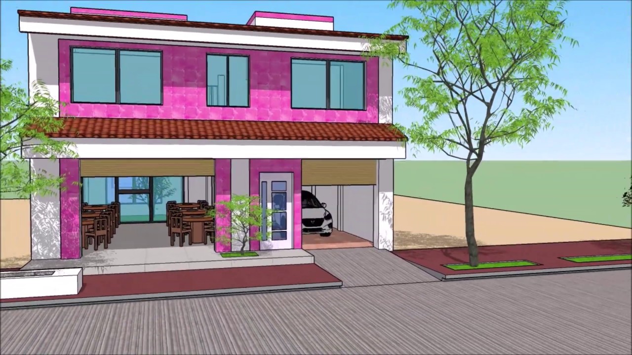 PLANOS DE CASA Y LOCAL COMERCIAL EN PLANTA BAJA (Terreno 10x20 mts)