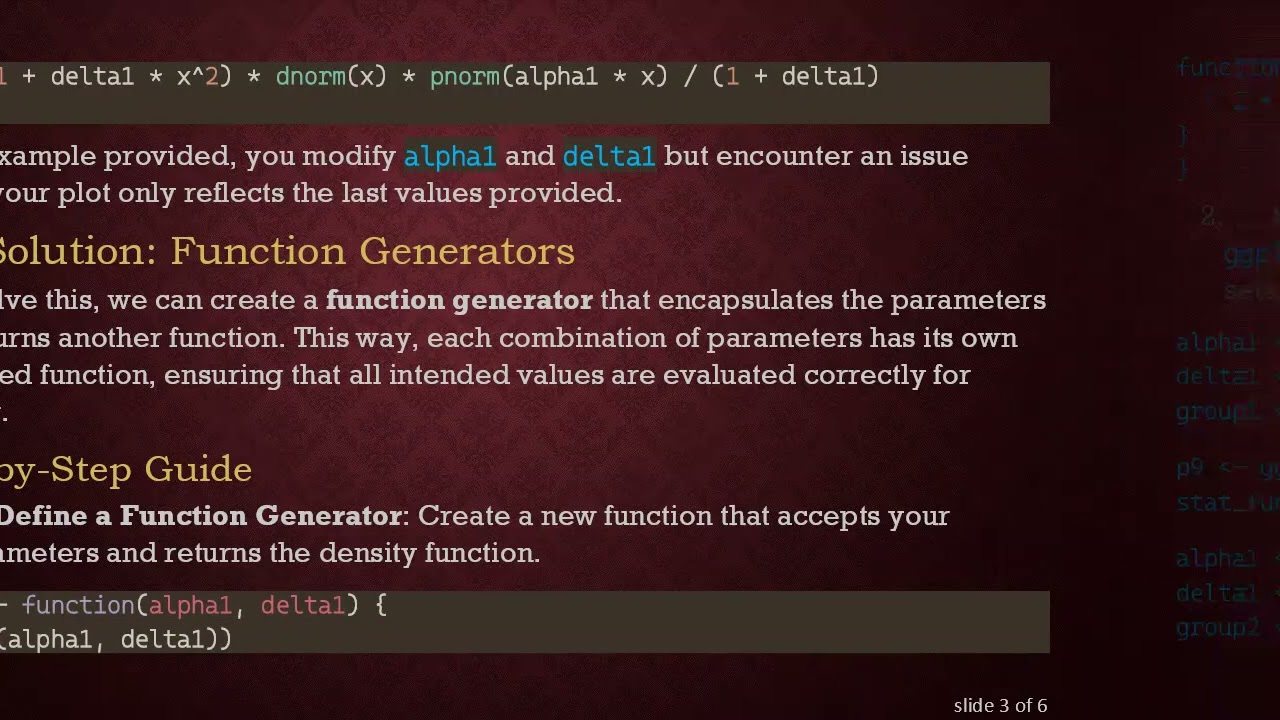 Mastering ggplot: Plotting Density Functions with Variable Parameters