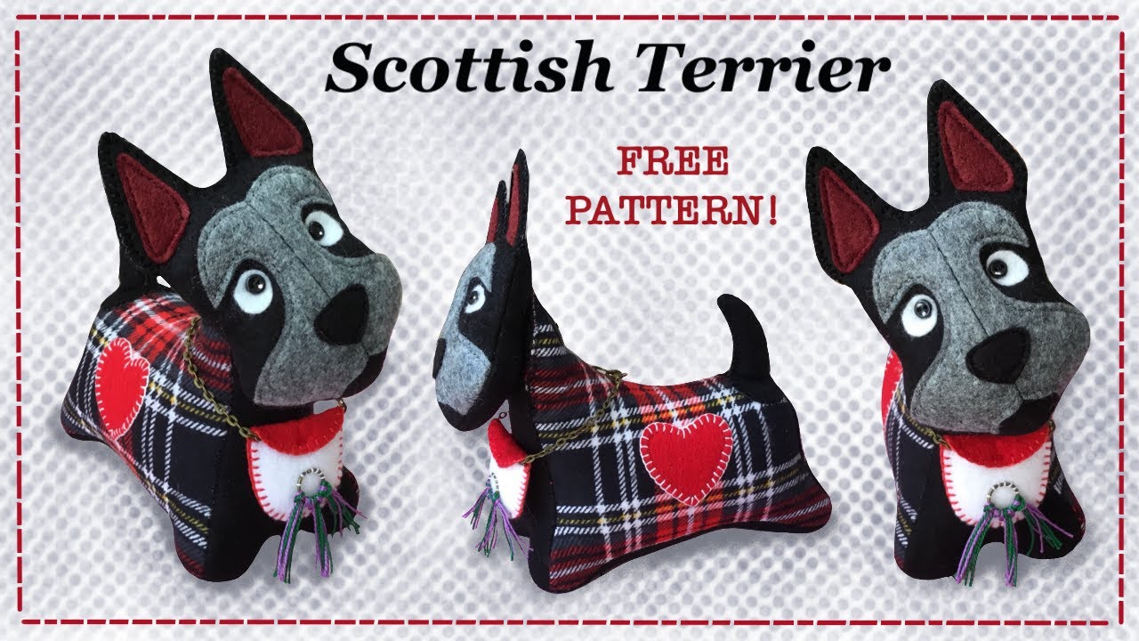 Patchwork Scottish Terrier || FREE PATTERN || Full Tutorial with Lisa Pay