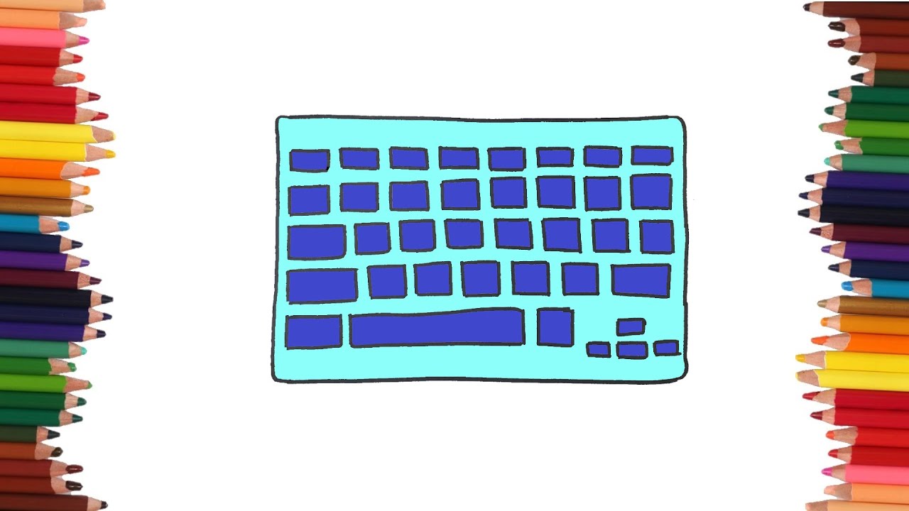How to draw a keyboard | Easy drawings