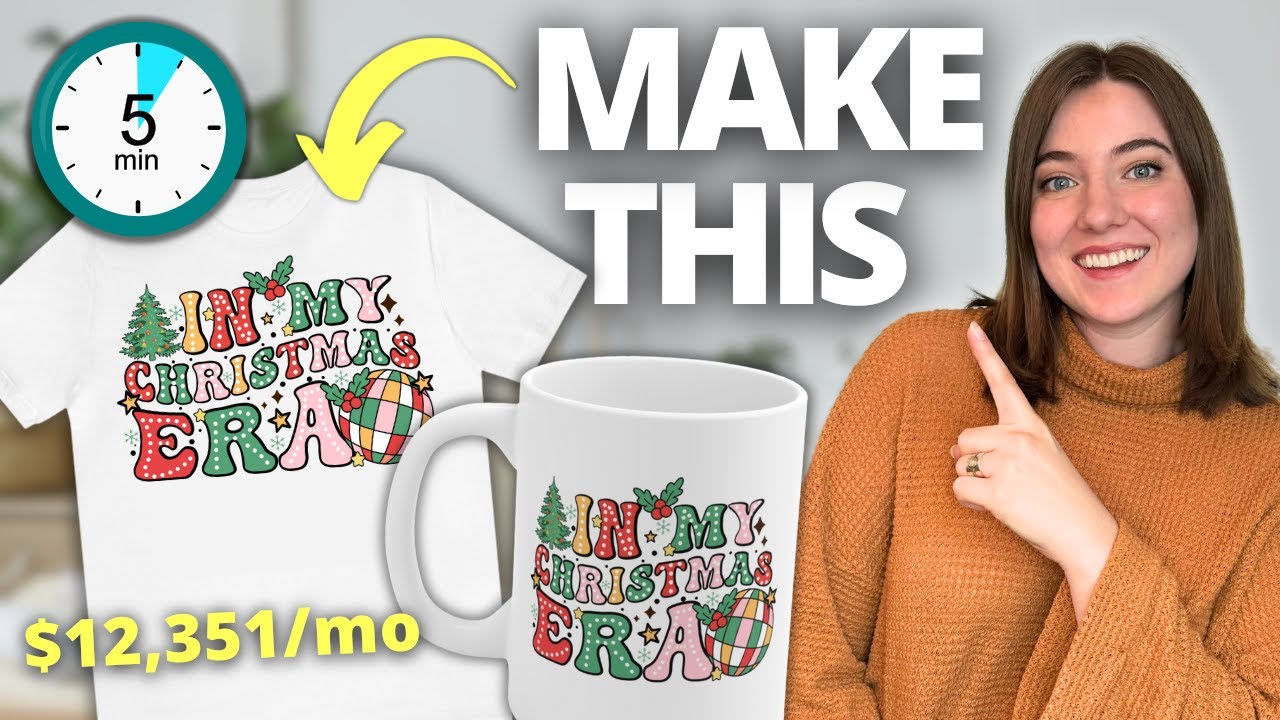 How to Make Etsy’s MOST Profitable Design in Just 5 Minutes (Beginner POD Tutorial)