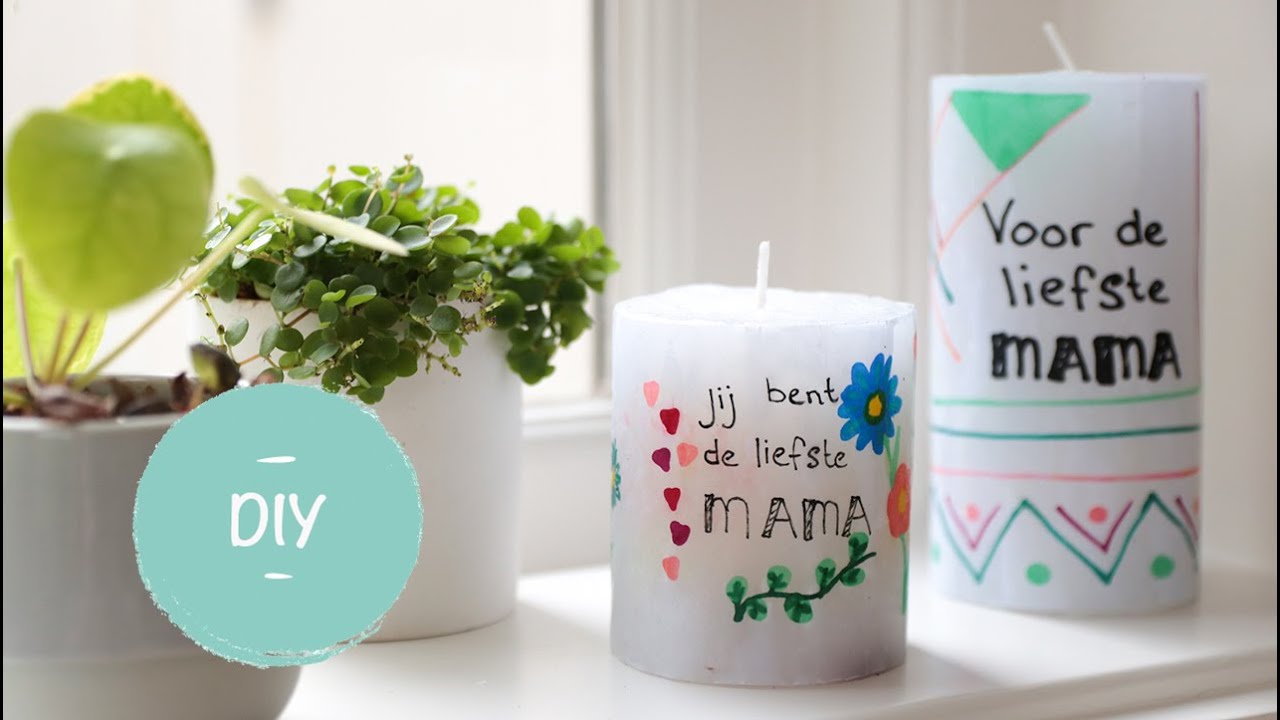 Decorating Candles - Your Own Drawing on a Candle for Mother's Day!
