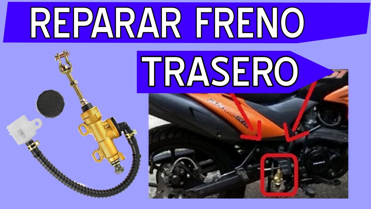 COMO REPARA FRENOS DE MOTO, FRENO TRASERO, BOMBA DE FRENO. (EN 10 MINUTOS)