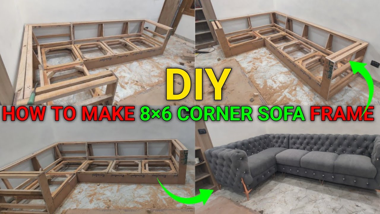 kulting Sofa Frame at Home | How to Make 8+6 Corner Sofa Frame