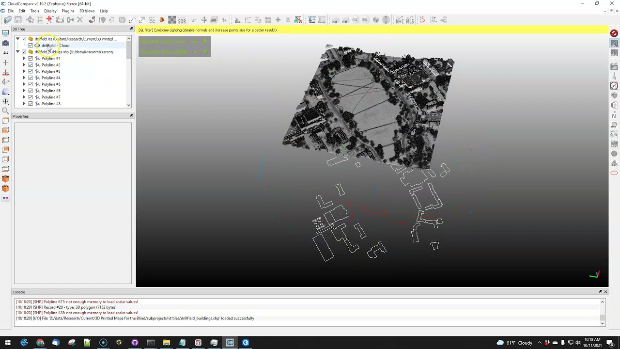 CloudCompare - Clipping to Multiple Buildings